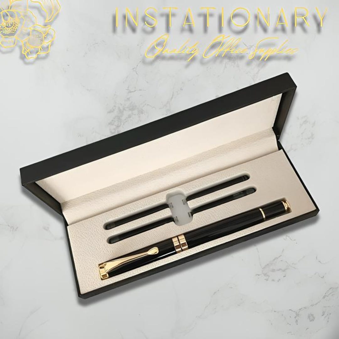 Personalised Luxury Engraved Fountain Pen With Gift Box and Refills ...