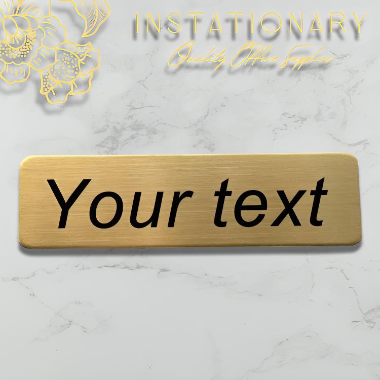 Personalised Employee Name Tag, Laser Engraved Custom Name Plate Badge ...
