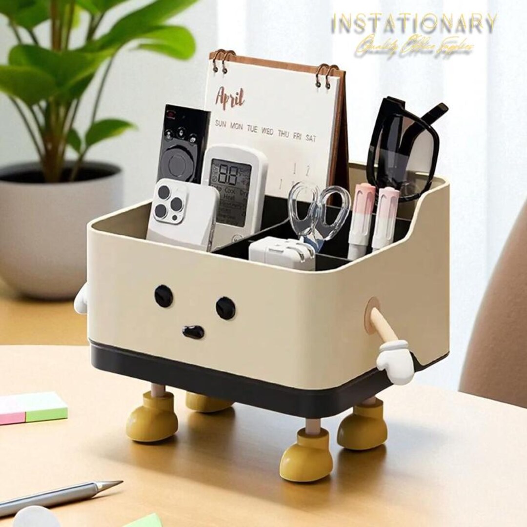 Cartoon Desk Organiser Sitting Standing, Stationery Organiser ...