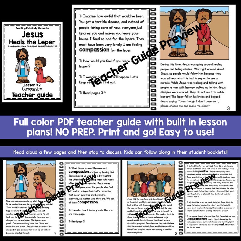 Teaching Kids Godly Character Compassion lesson 2 Jesus Heals the Leper ...