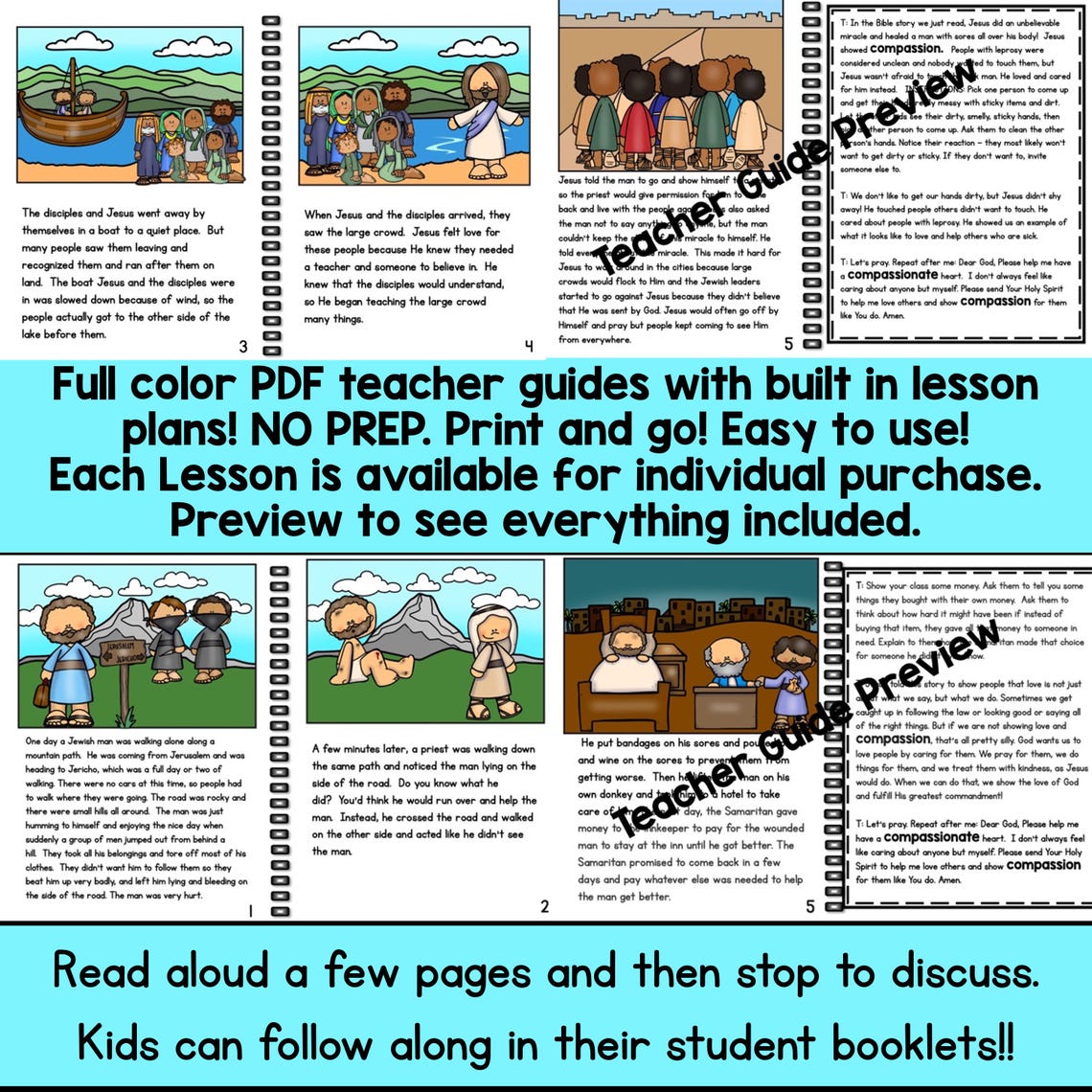 Teaching Kids Godly Character - Compassion - 4 Week Bundle- Christian ...