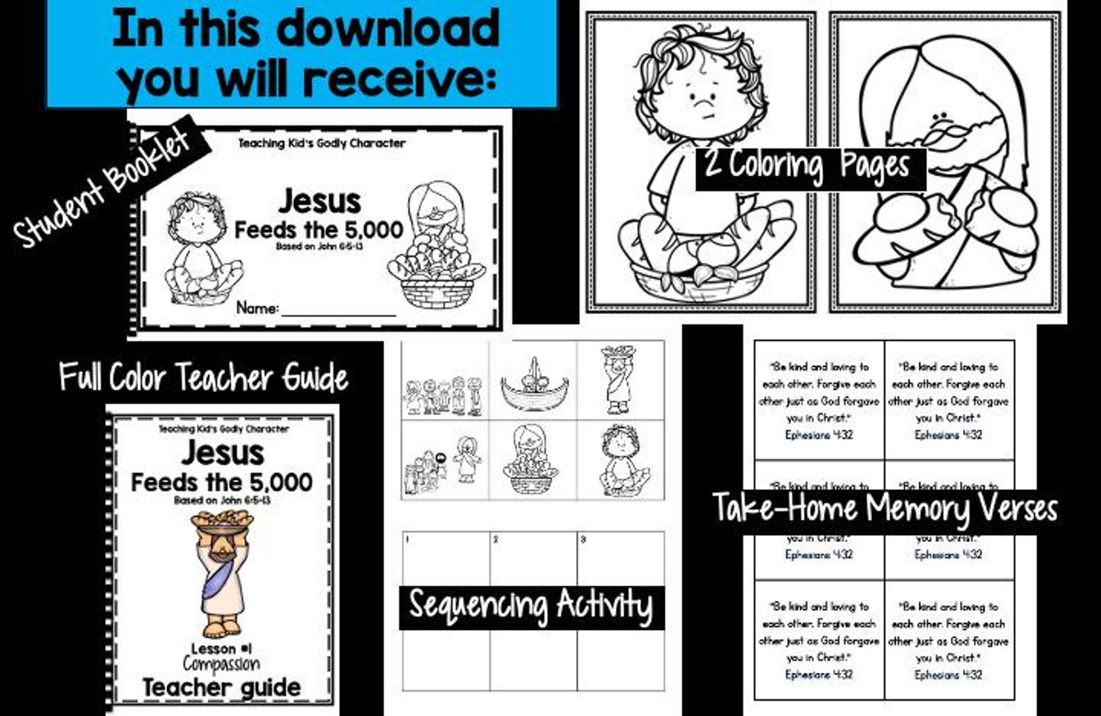 Teaching Kids Godly Character - Compassion - 4 Week Bundle- Christian ...