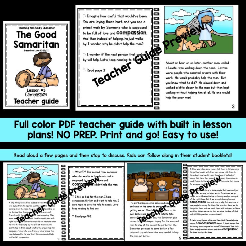 Teaching Kids Godly Character Compassion lesson 3 the Good Samaritan ...
