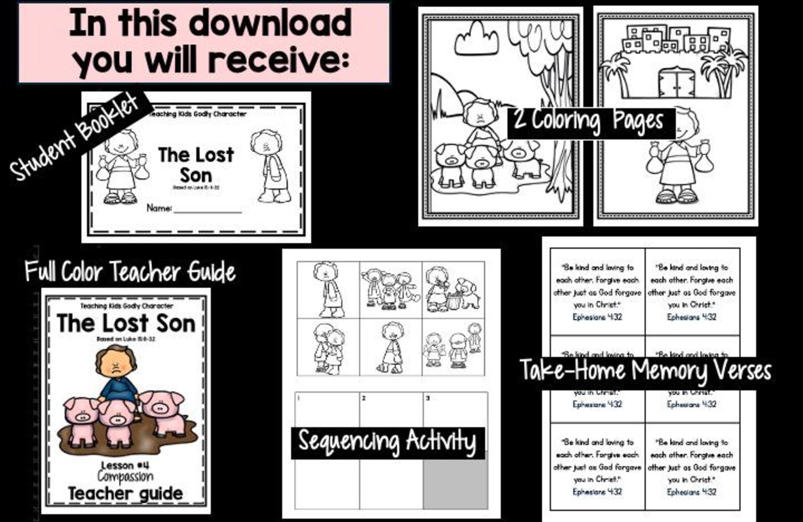 Teaching Kids Godly Character - Compassion - 4 Week Bundle- Christian ...