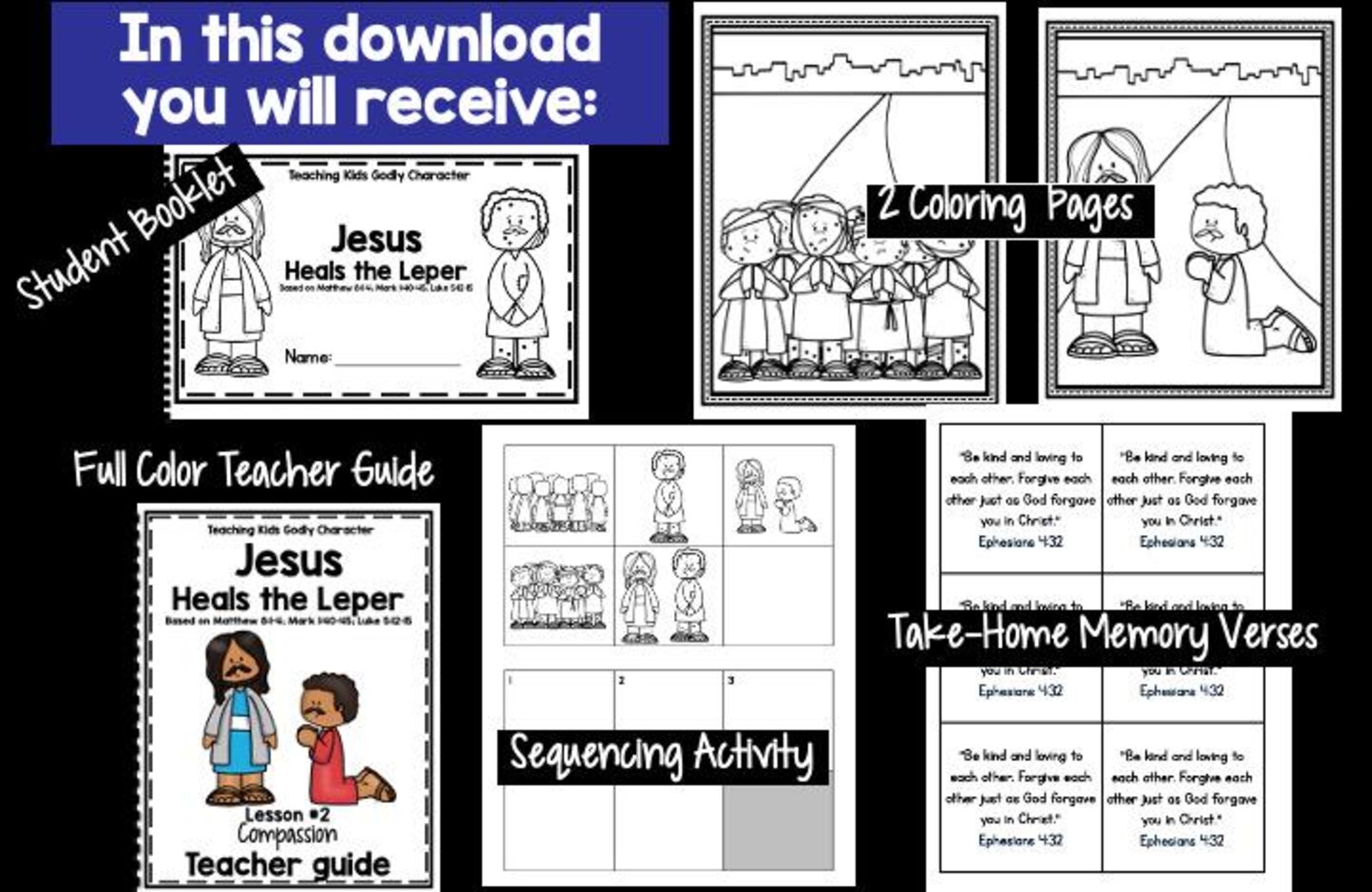 Teaching Kids Godly Character Compassion lesson 2 Jesus Heals the Leper ...