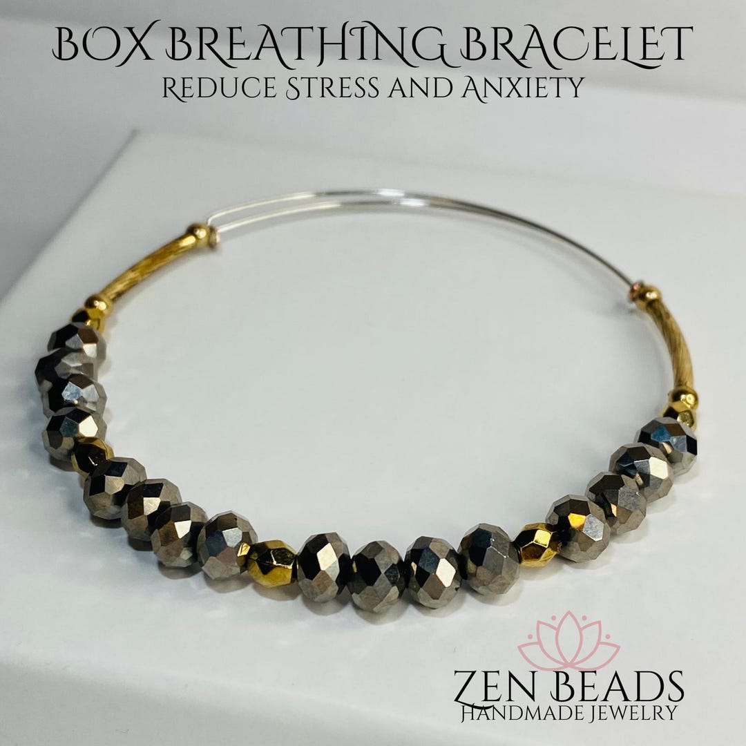 Box Breathing Bracelet, Reduce Stress and Anxiety, Beaded Bracelet - Etsy