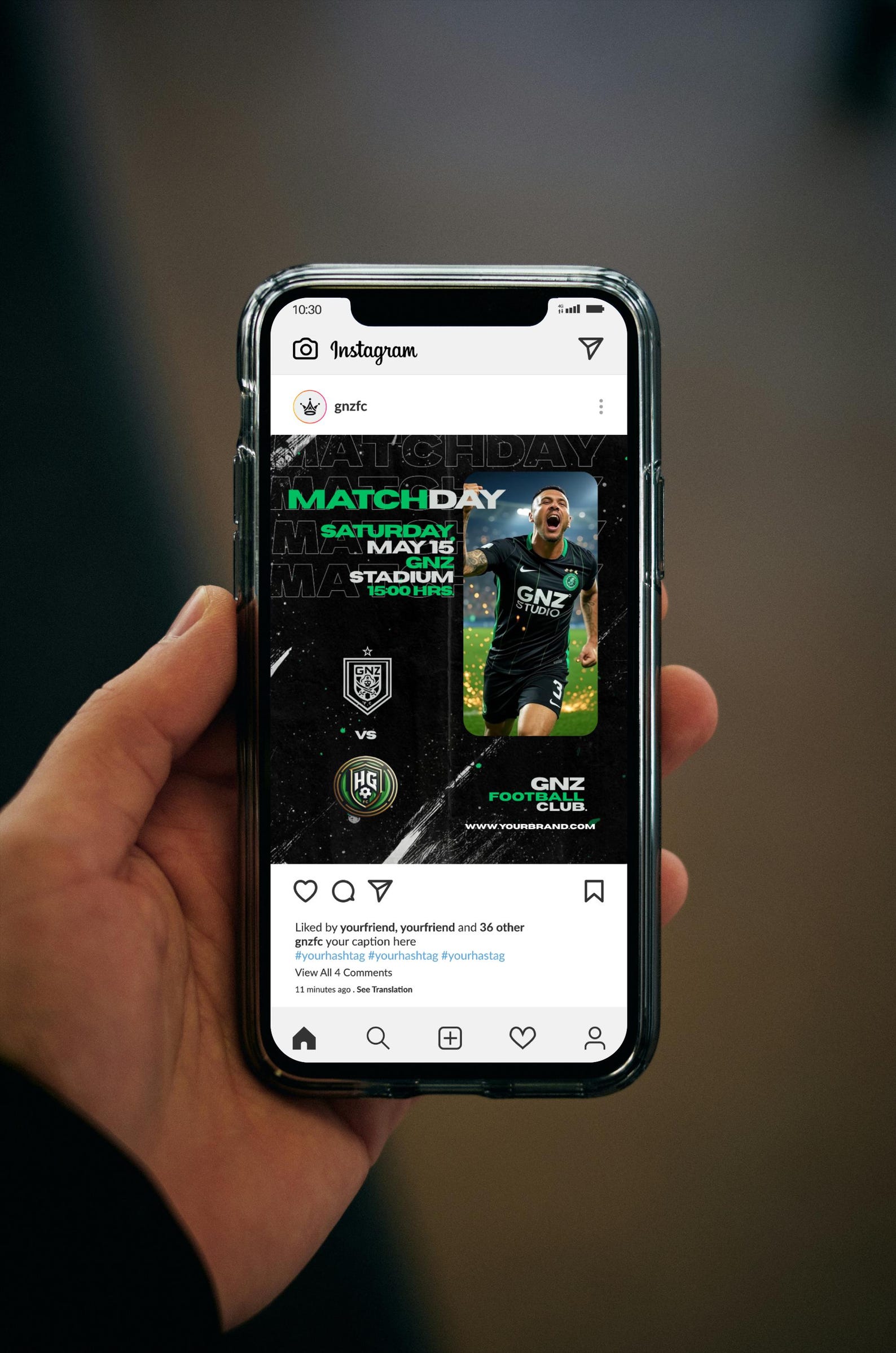 Social Media Football Canva Social Media Sports,instagram Football ...