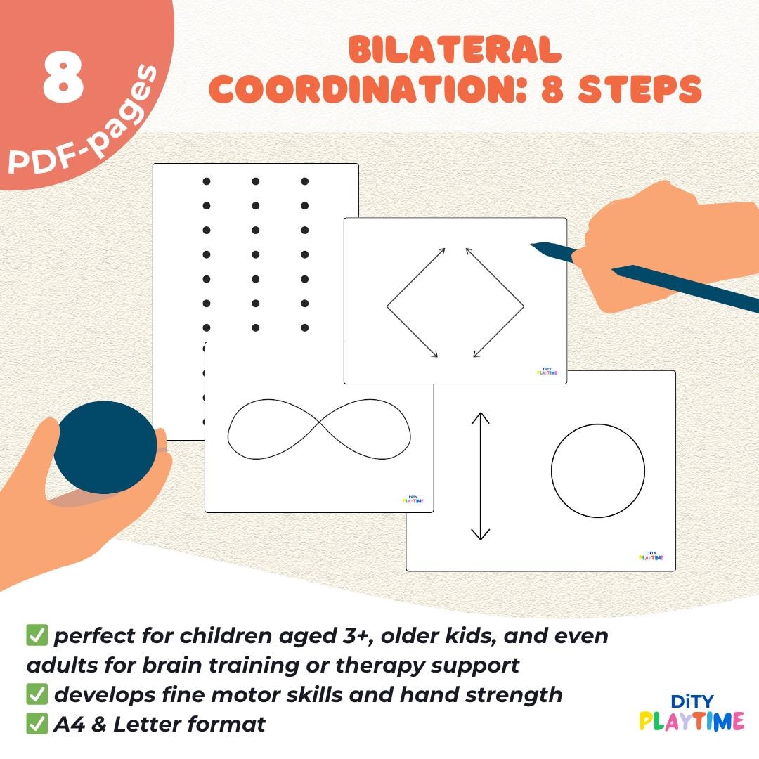 Bilateral Coordination: 8 Printables - Etsy