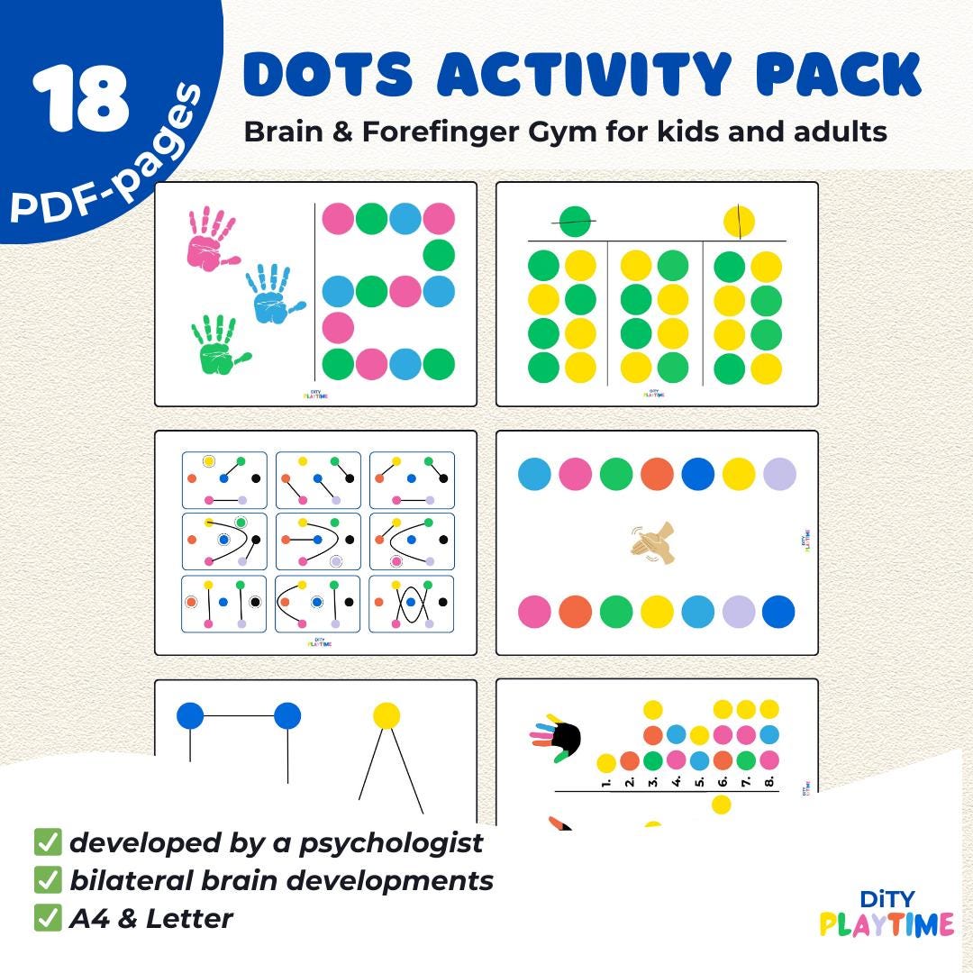 Dots Activity Pack – 18 Printable Neuro Exercises for Kids - Etsy