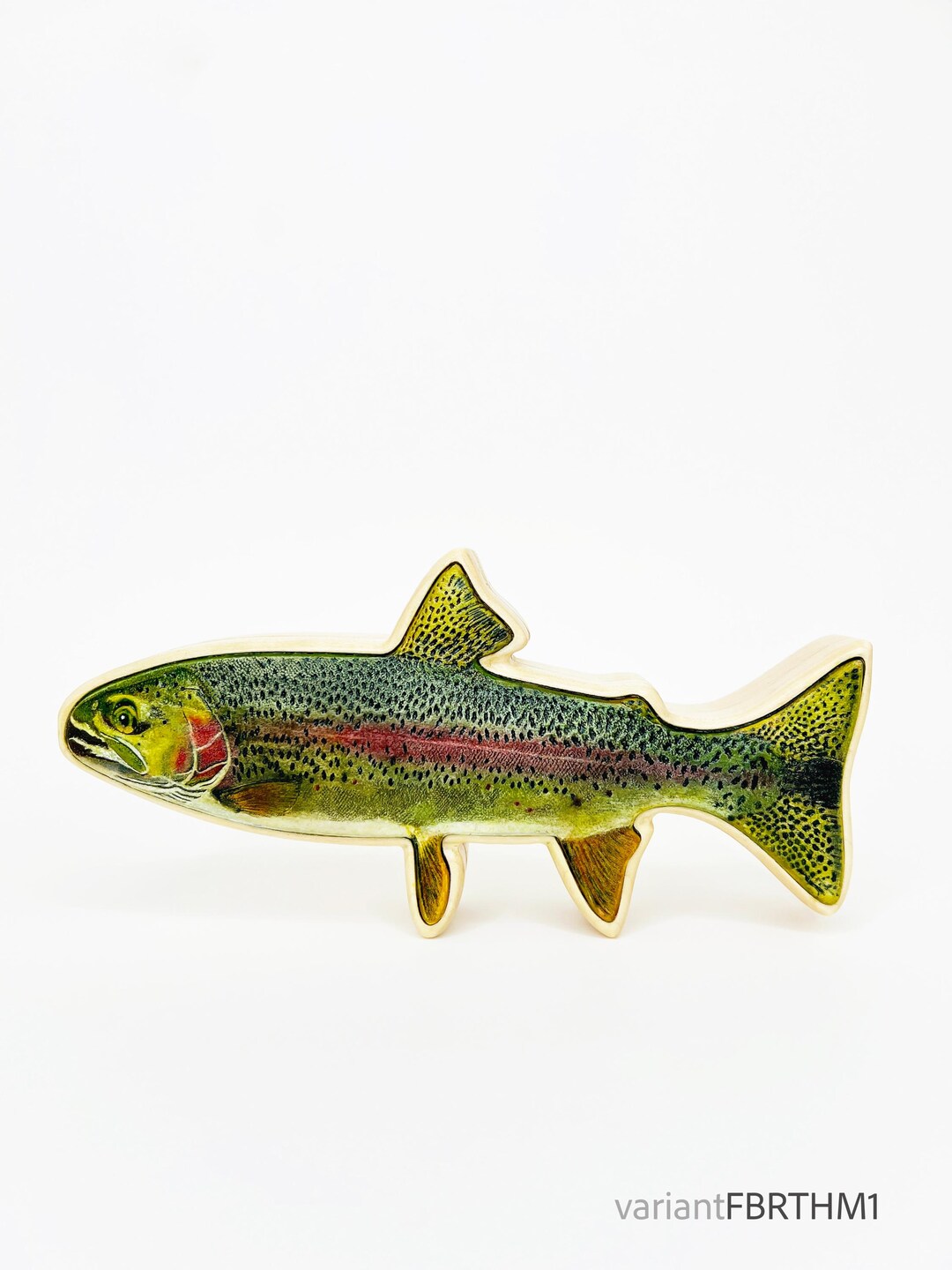 Handmade Fly Box, Rainbow Trout, Wood Fish Box, Hardwood Maple, Gift ...