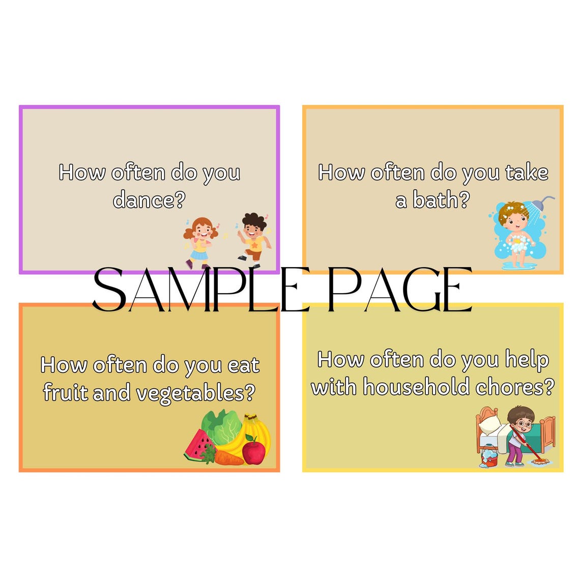 Present Simple Tense Worksheets, How Often Speaking Cards, English ...