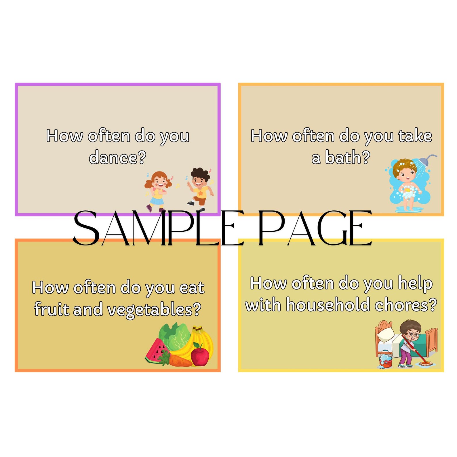 Present Simple Tense Worksheets, How Often Speaking Cards, English ...