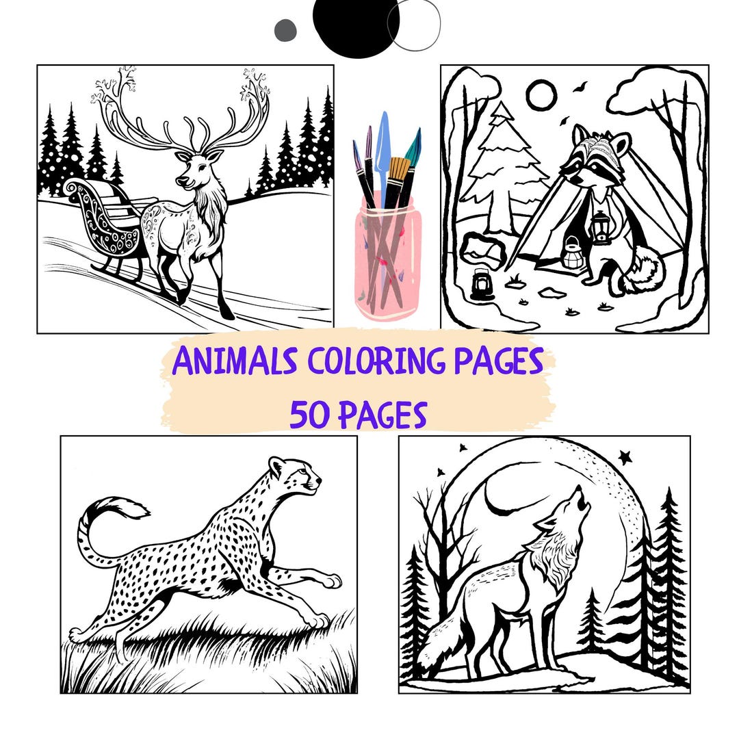 50 Unique Animal Coloring Pages, Coloring Pages, Animals, Printable ...