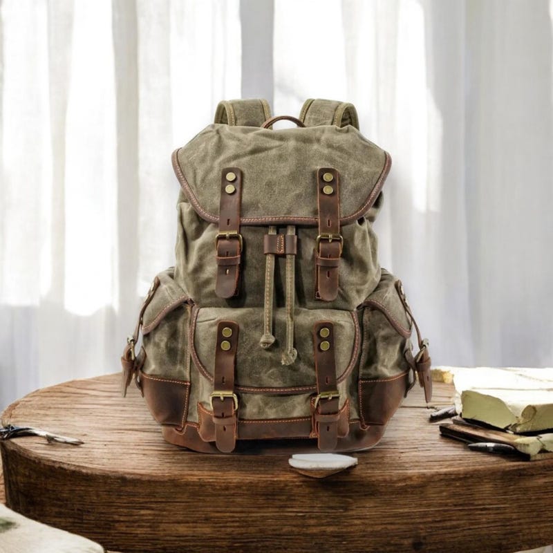 Mochila de lona vintage - Etsy España