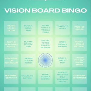 Interactive Bingo Vision Board Digital Print X 3 - Etsy