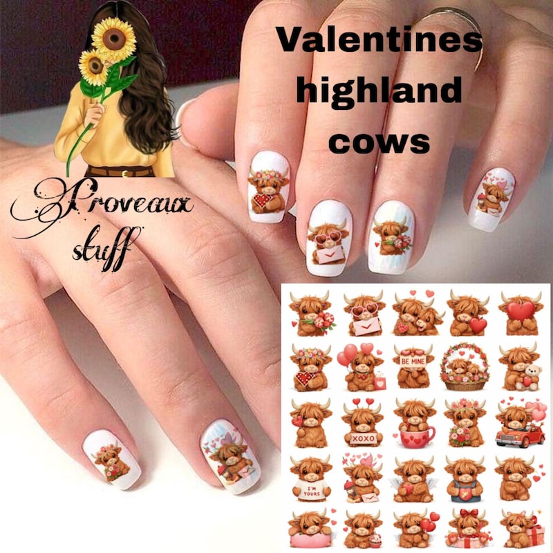 Highland Nail Decals - Etsy
