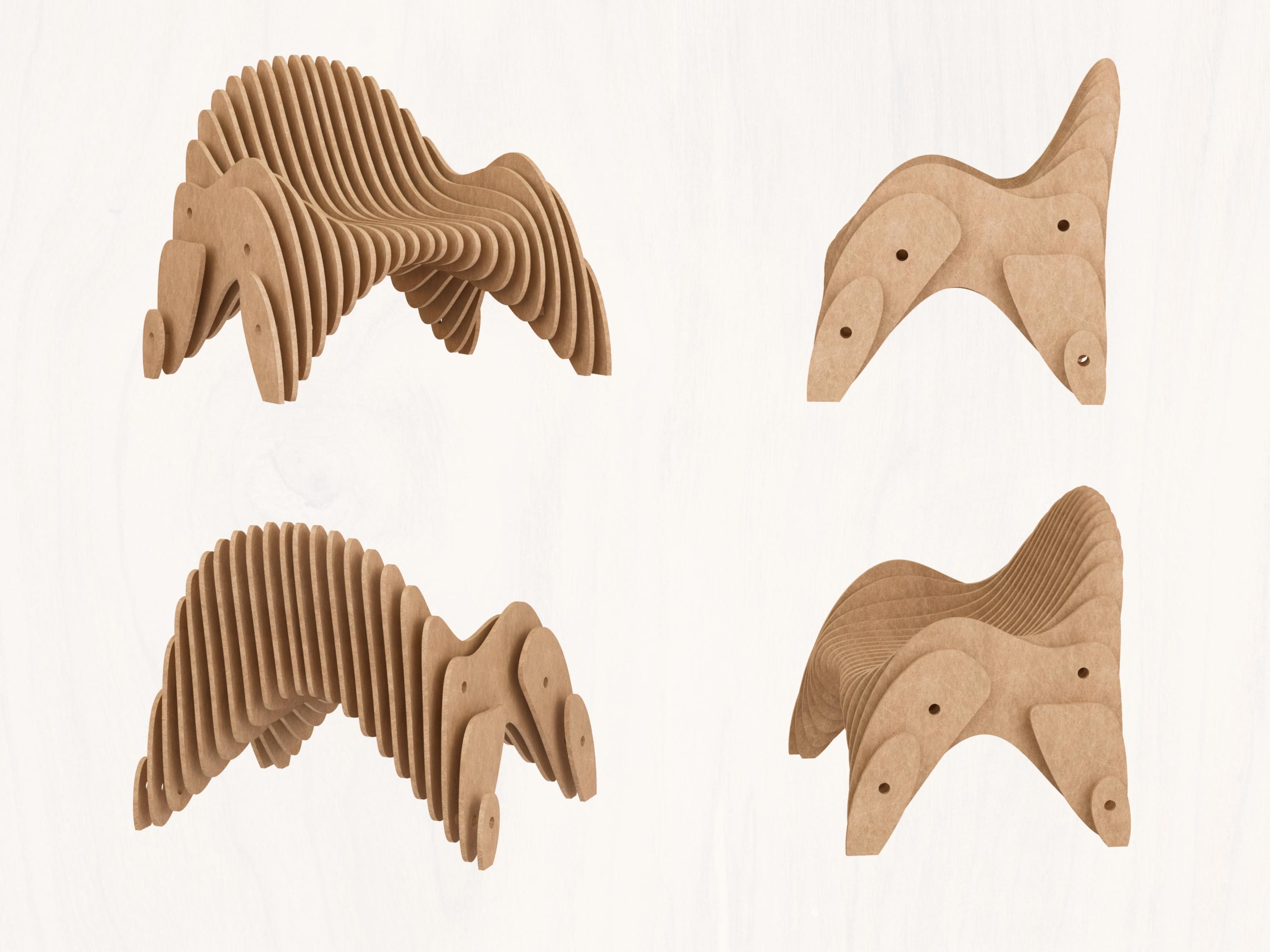 Modern Parametric Lounge Chair "dynamic" – CNC Files: Svg, Eps, Pdf ...