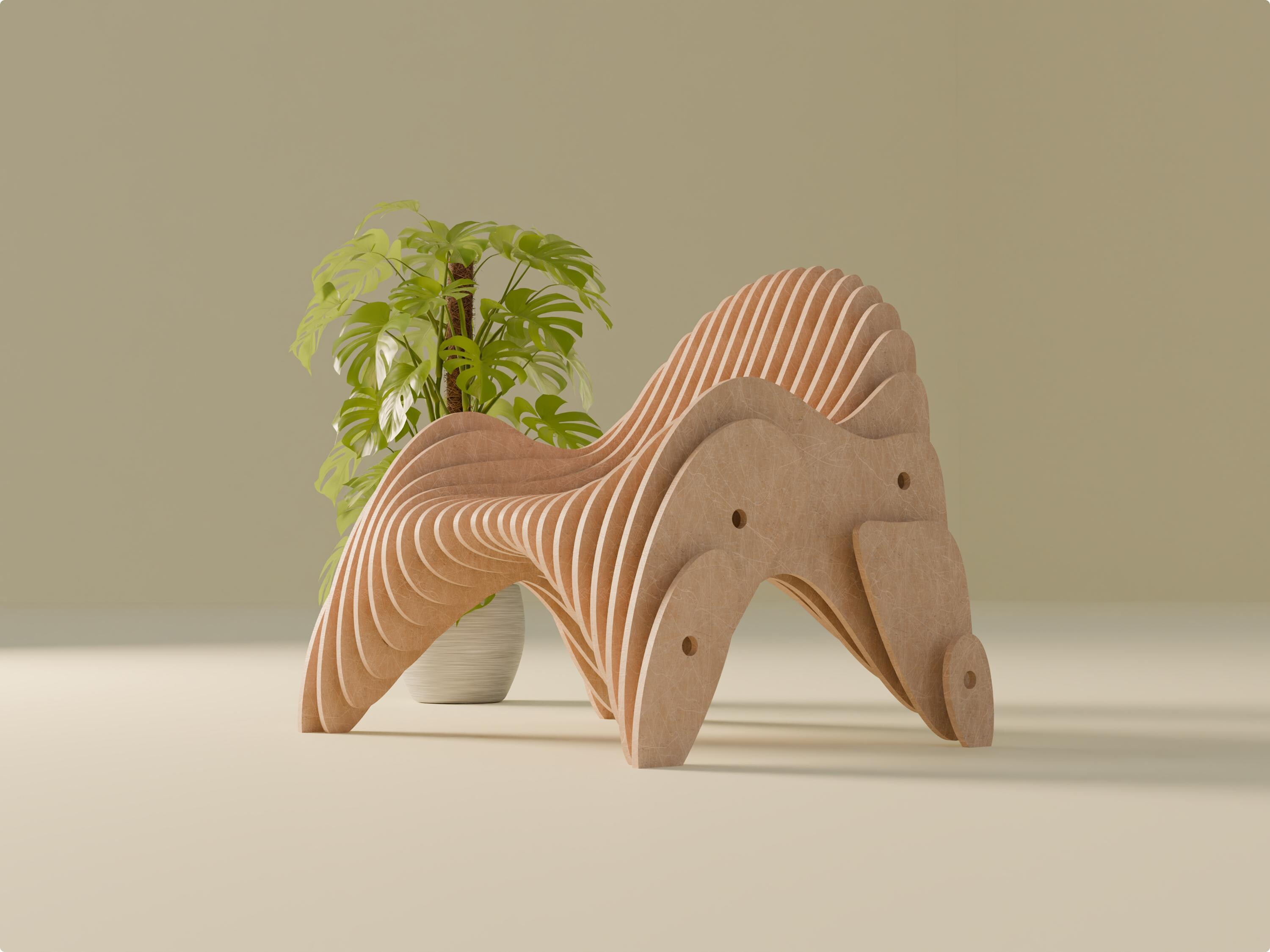 Modern Parametric Lounge Chair "dynamic" – CNC Files: Svg, Eps, Pdf ...