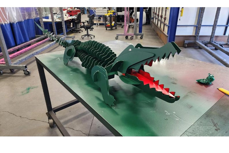 3D Alligator Crocodile Dxf Files, 94 Pieces, Puzzle, Downloadable Art ...