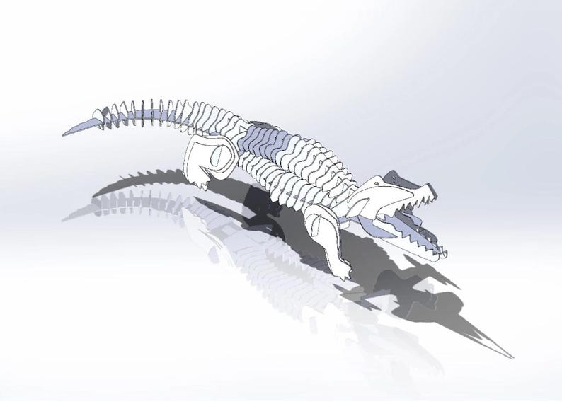 3D Alligator Puzzle DXF Files: Laser Cut CNC Plasma (PDF) - Etsy Canada