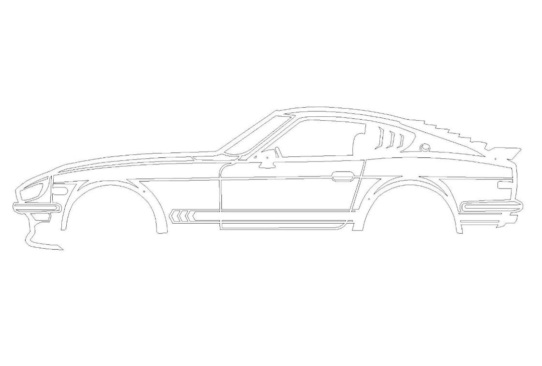 Datsun 240z Car Vector Art: Laser Cut Files (PDF, AI, DXF) - Etsy