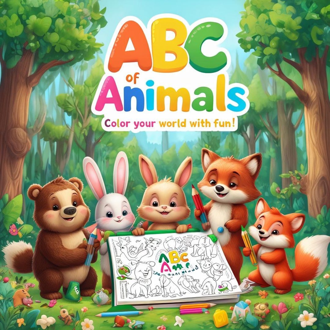 ABC of Animals - Colouring Pages - Etsy