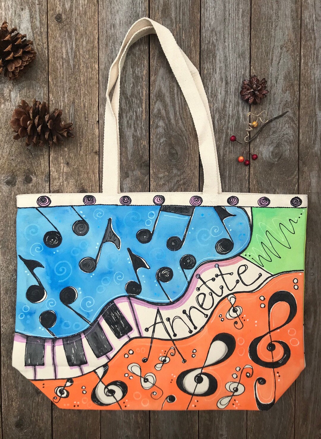 Music Bag, Large Tote, Market Tote, Messenger Bag, Book Tote, Beach ...