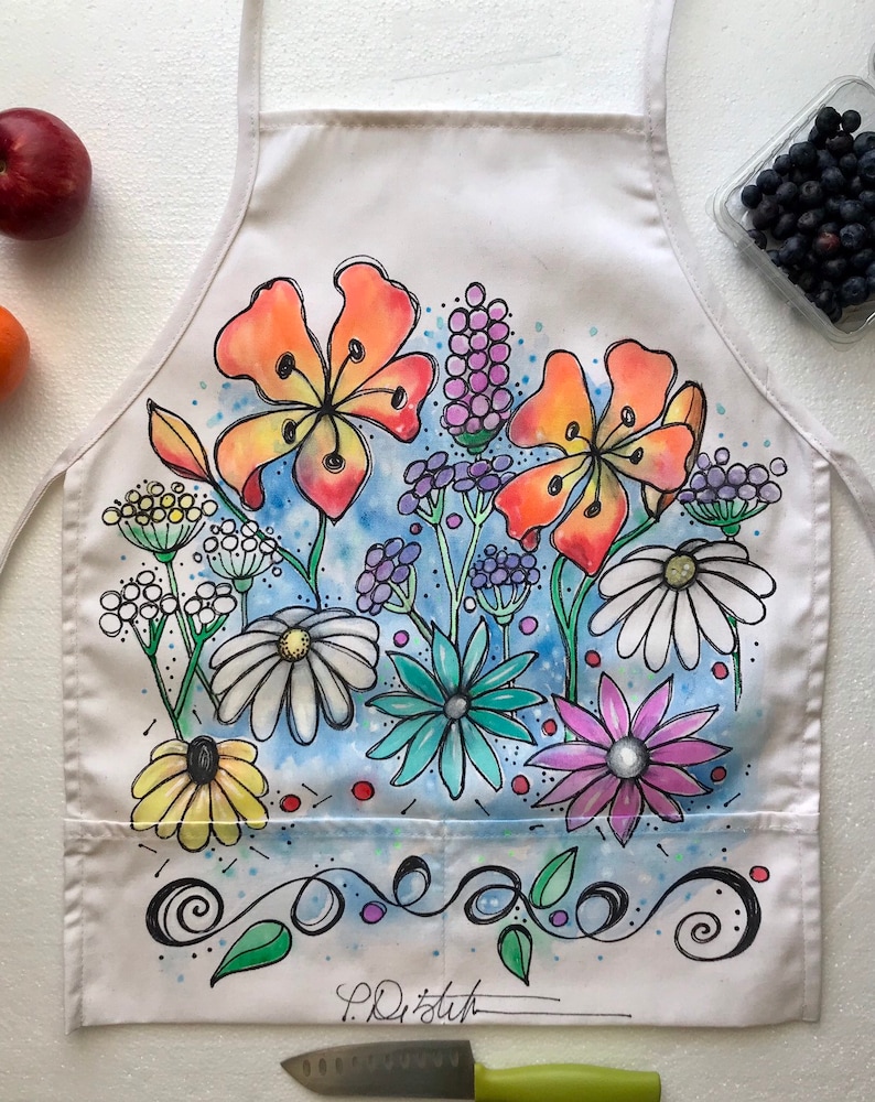 Personalized Apron Garden Apron Teacher Apron With Pockets - Etsy Personalized Apron Garden Apron Teacher Apron With Pockets - Etsy