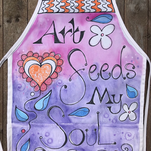 Hand Painted Apron - Etsy