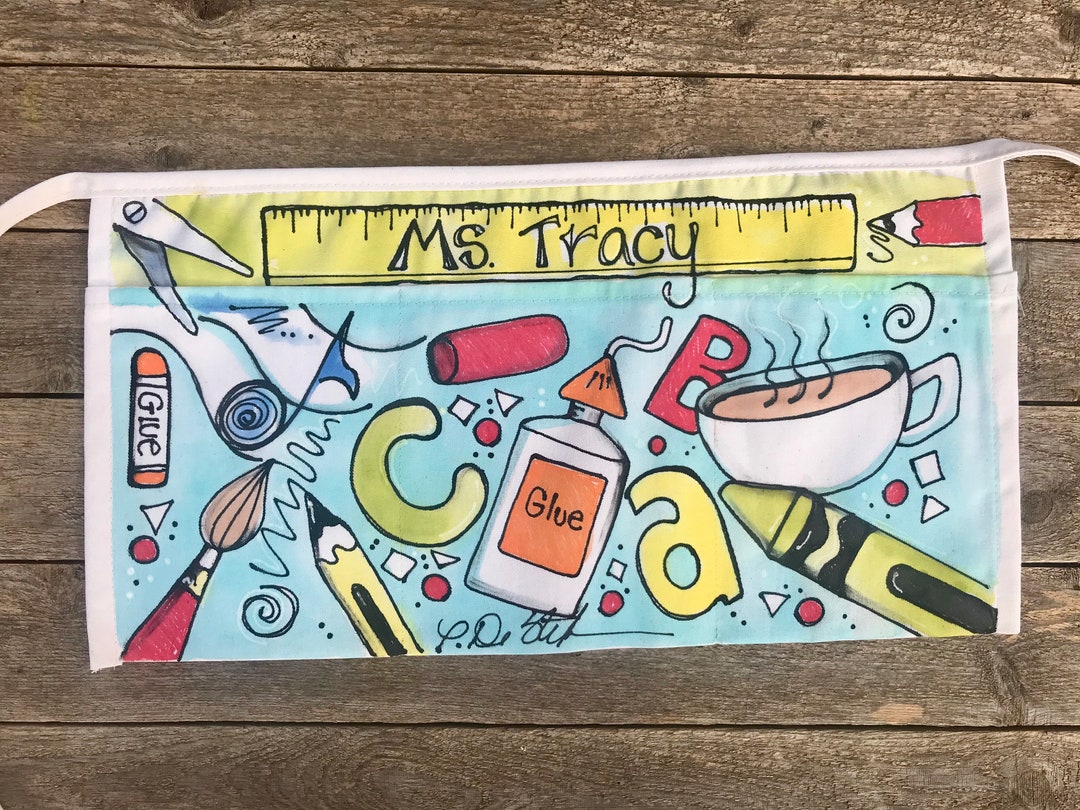 Personalized Teacher Waist Apron: Poly-cotton Twill, Made in USA - Etsy