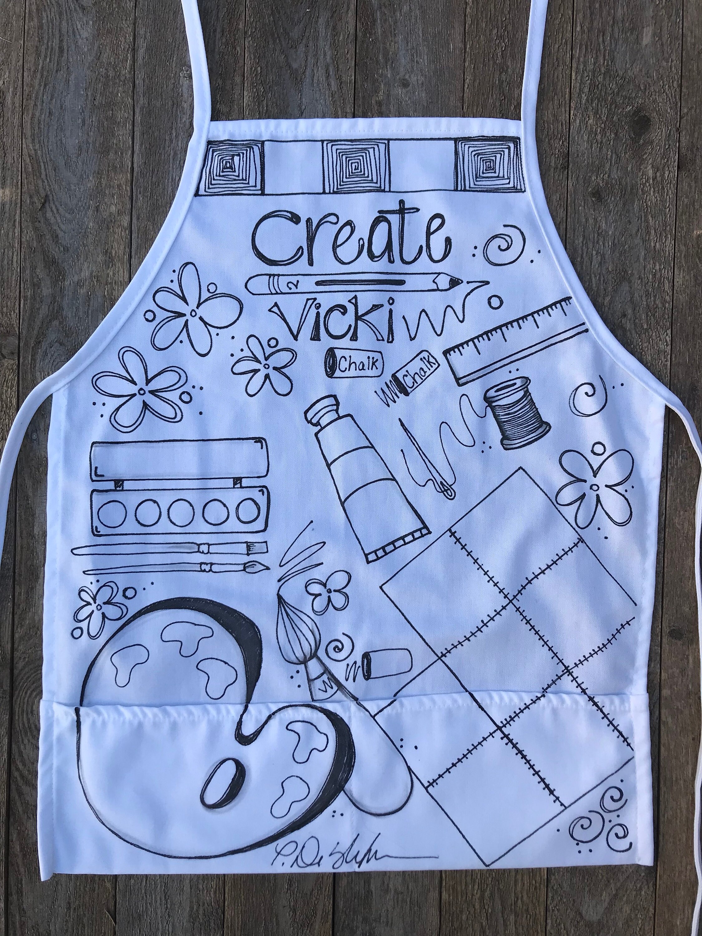 Artist Apron With Pockets Craft Apron Gardener Apron Cook - Etsy Australia
