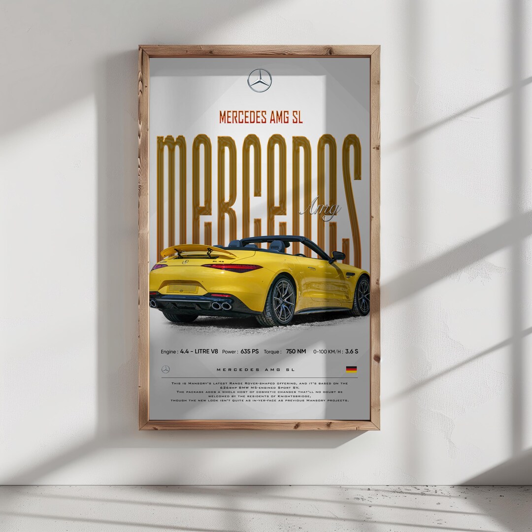 Mercedes AMG SL | Digital Download | Sports Car Print | AMG SL63 Race ...
