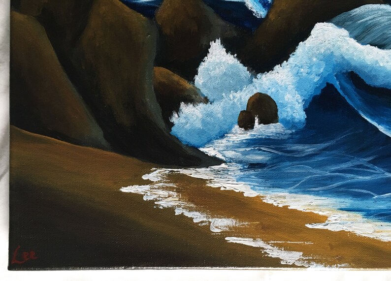 Ariel's Wave bob Ross-style Little Mermaid Painting - Etsy UK
