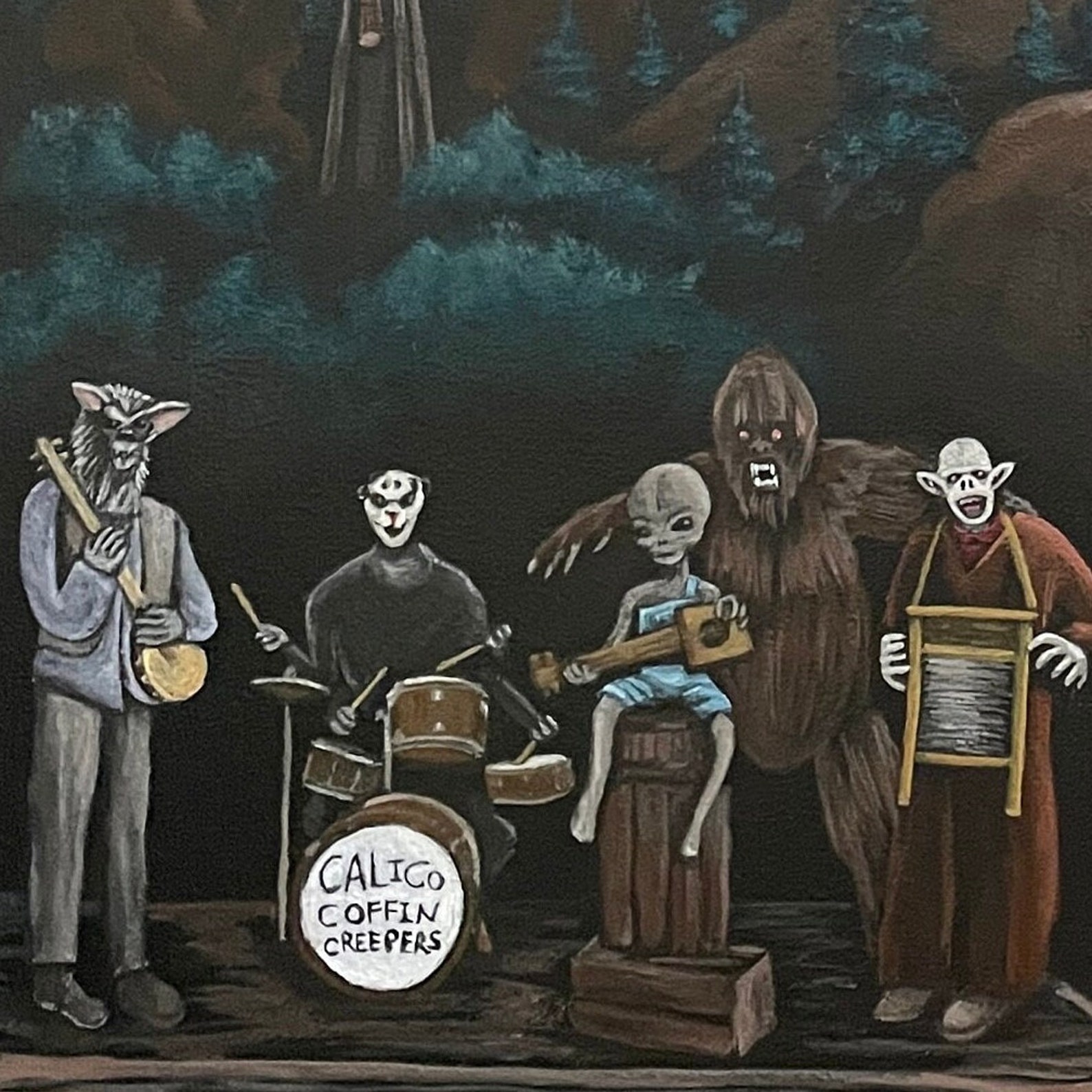 Log Ride Halloween Hootenanny PRINT From Knott's Into the Fog Art Show ...