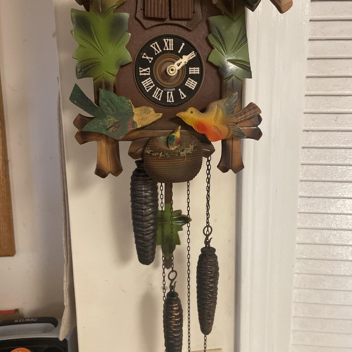 Cuckoo Clock FEEDING CHICK Black Forest Clock Works It Coo Coo’s Music ...