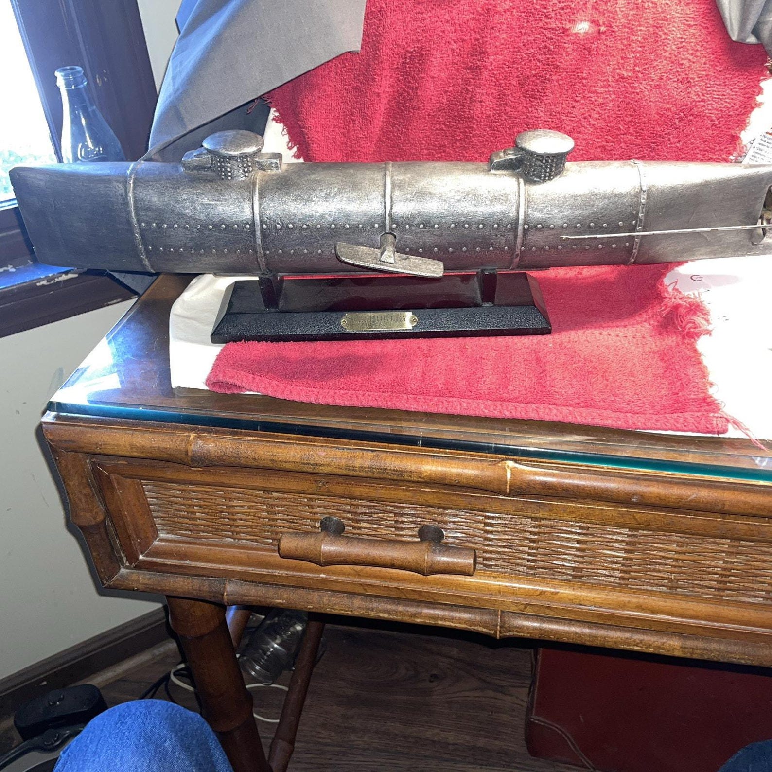 Rare! HL Hunley 1864 Civil War, Shelf, Display Resin Model Iron Ship ...