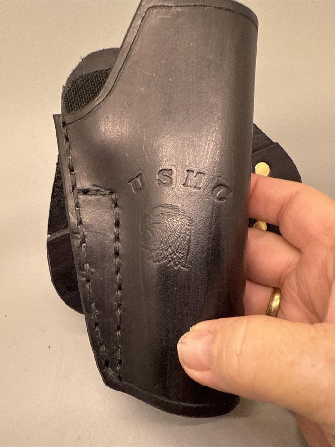 Over the Waist Usmc Black Leather Pistol Holster - Etsy