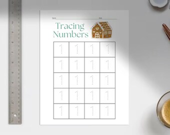 Gingerbread Men Tracing Numbers 1-100, Christmas Numbers Worksheet ...