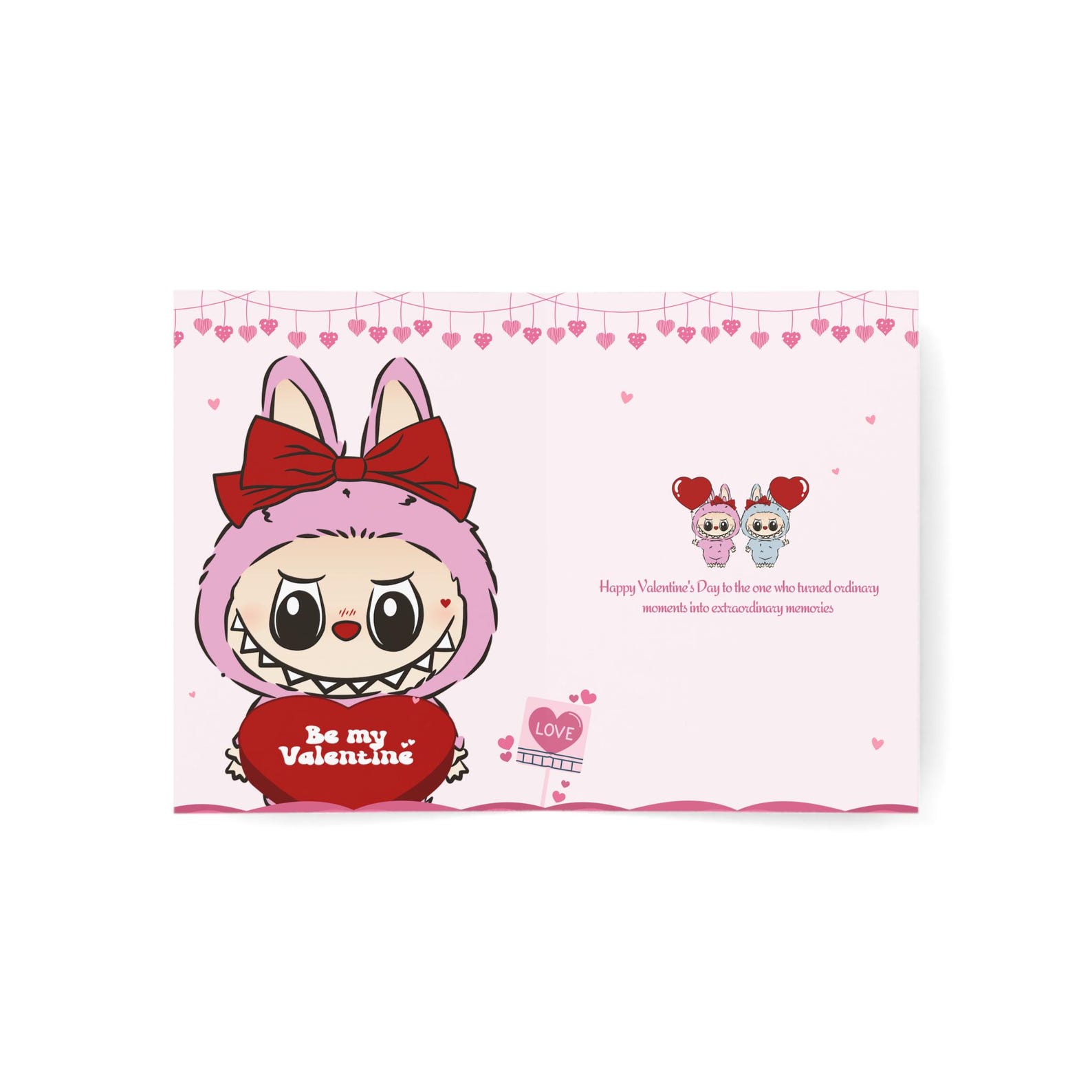 Labubu Valentine's Day Greeting Cards Happy Valentine's Day (1pc, 10pcs ...