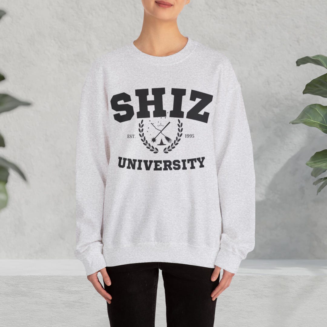 Wicked Movie Merch Shiz University Crewneck Sweatshirt for Broadway ...