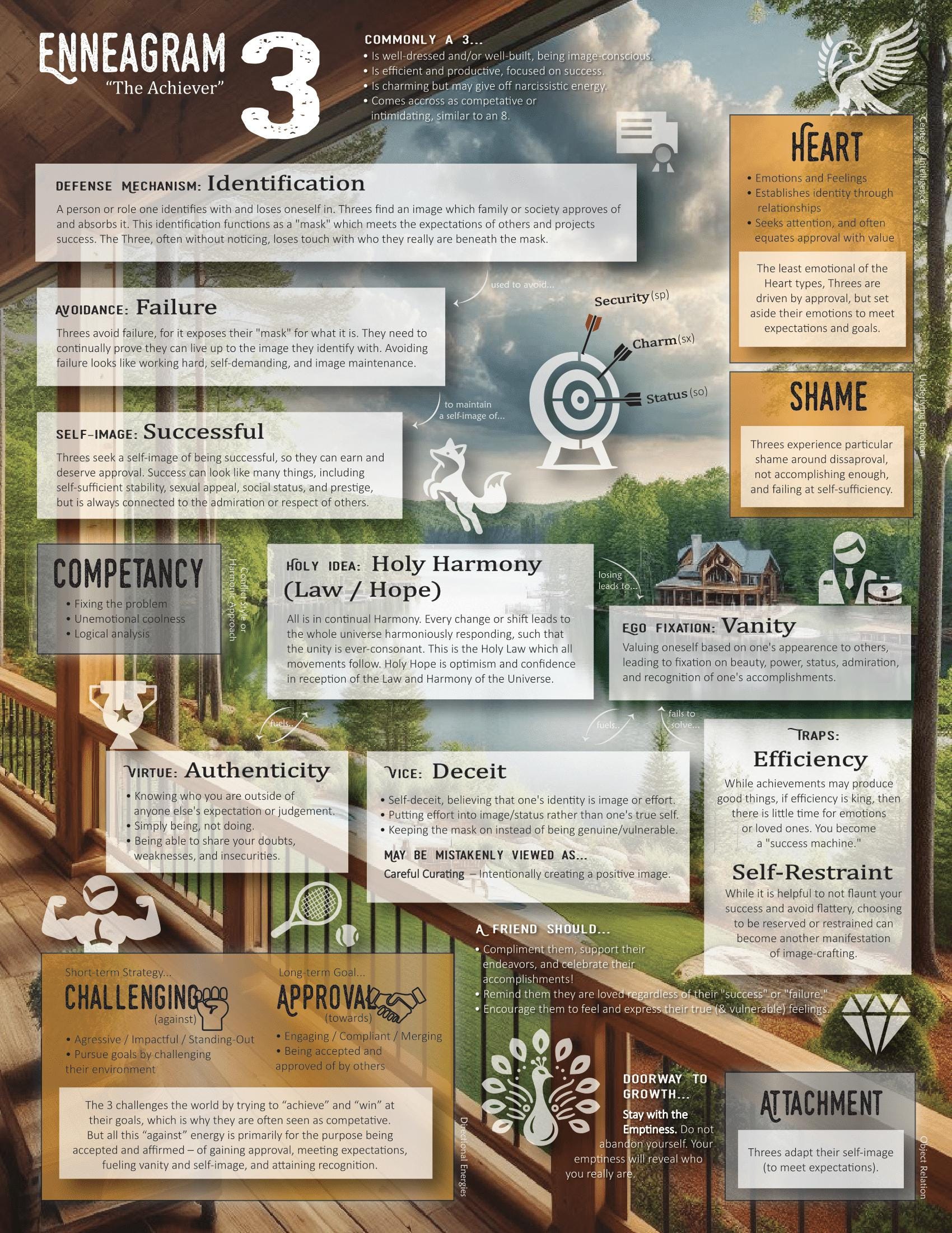 Enneagram 3 Infographic - Etsy