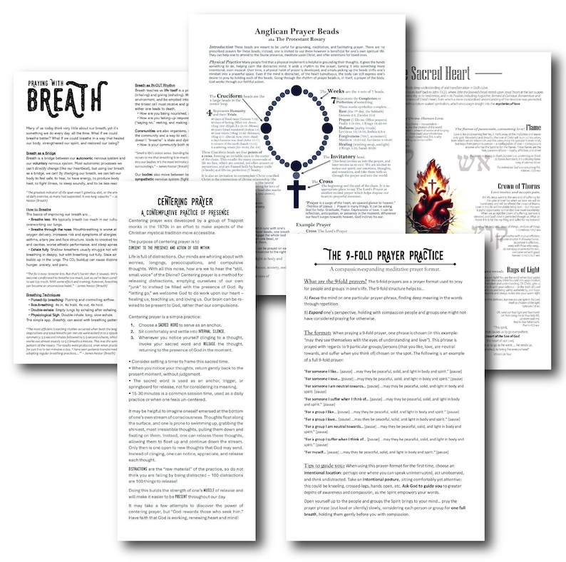 Prayer Practice Bundle | Centering Prayer - 9-fold Prayers - Breath ...