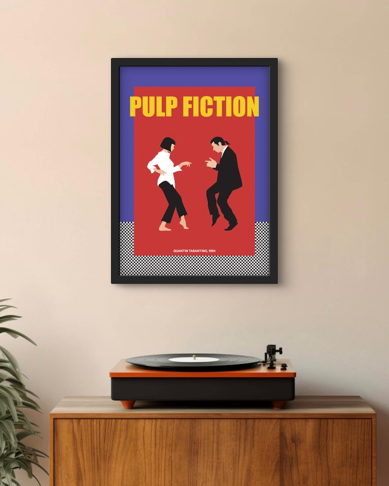 Pulp Fiction Dance Poster – Digital Download – Retro Minimalist Movie ...