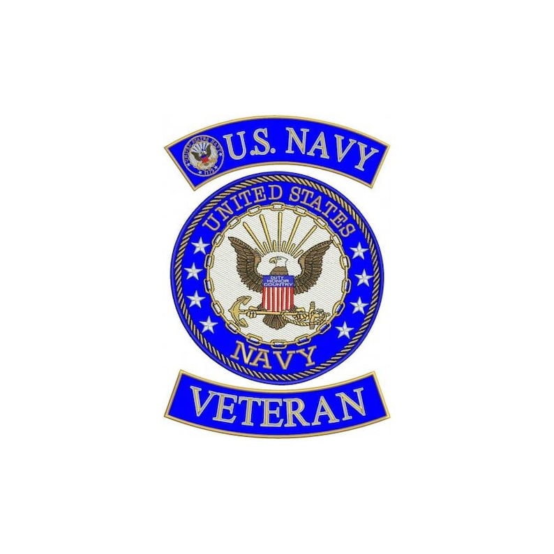 3-piece U.S. Navy Patch Set – Navy Blue Embroidered Military Patches - Etsy