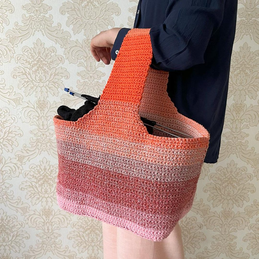 Crochet Project Bag Pattern: DIY Yarn Storage Tote (PDF Pattern) - Etsy