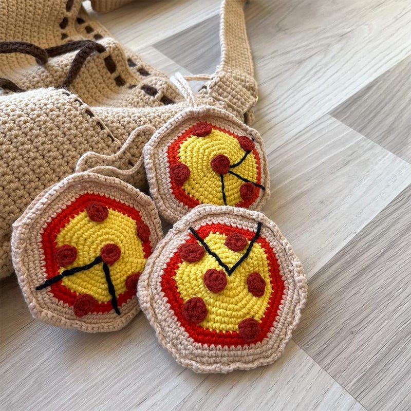 Pizza Knitting Pattern - Etsy