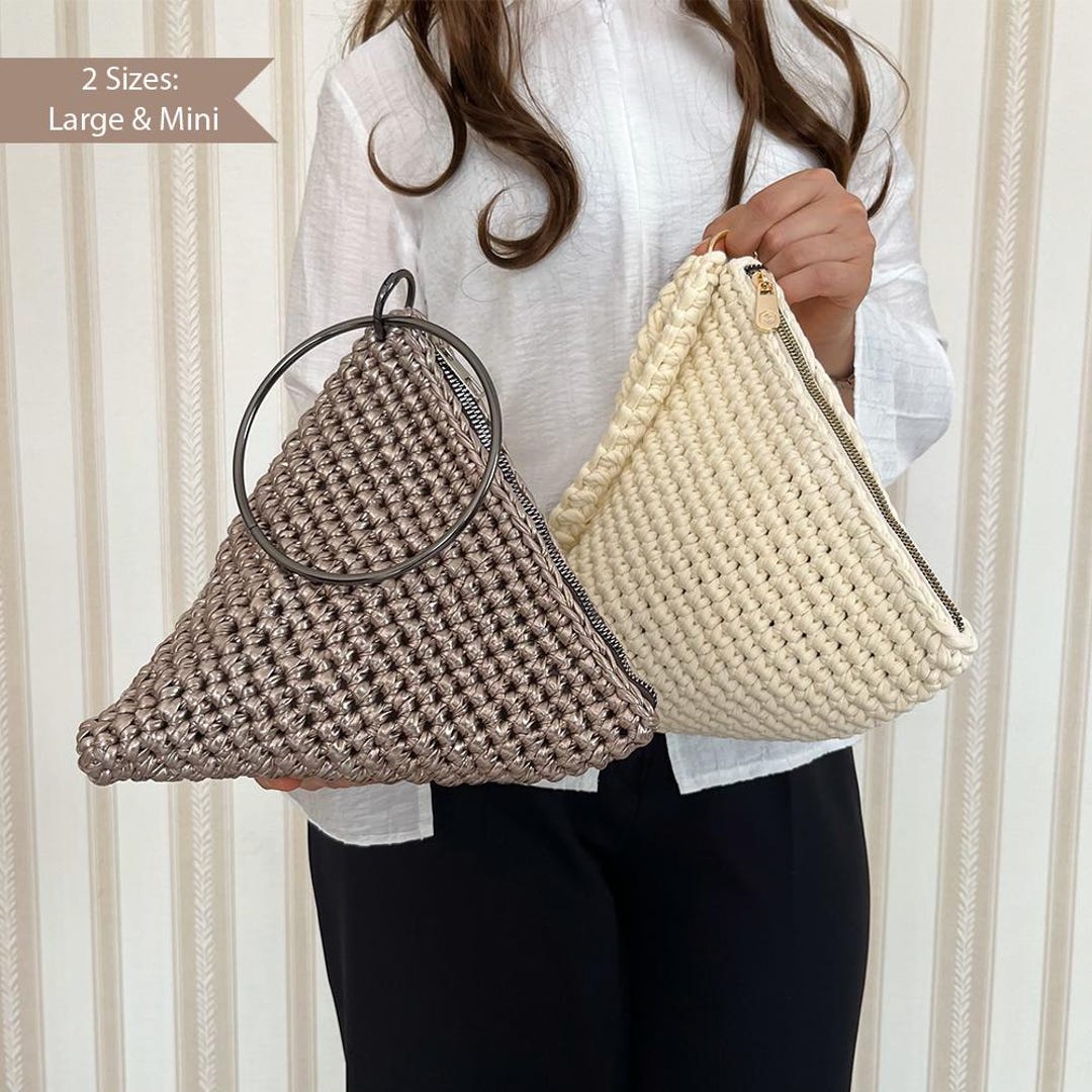 Crochet Pyramid Bag Pattern PDF | 2 Sizes (large + Mini) | Airpods ...