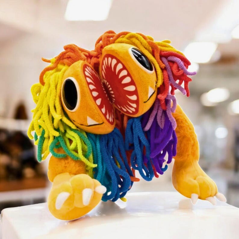 Nightmare Critters Plush Yarnaby Colorful Lion Doll Smile Critter Toy ...