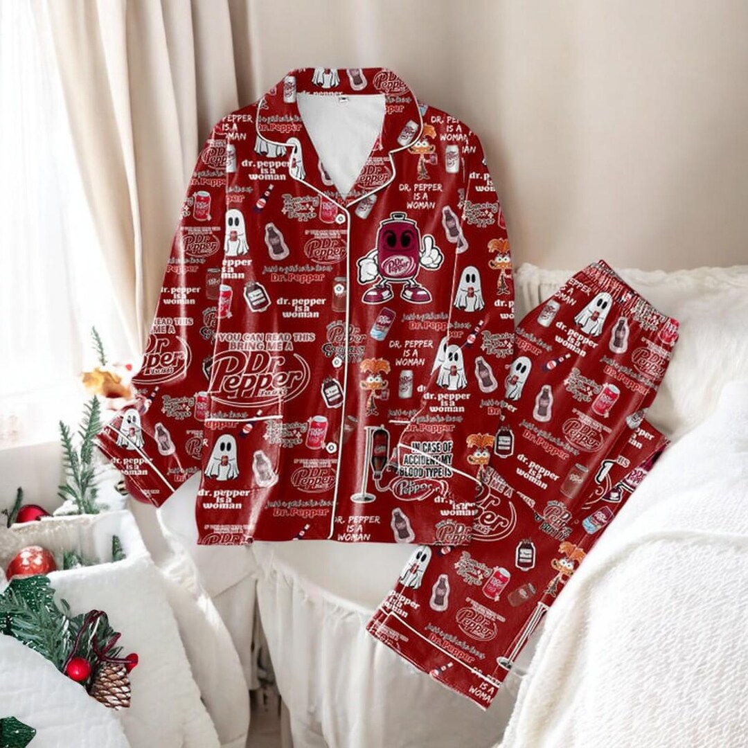Funny Soda Lover Christmas Pajama Set – 2025 Cola Energy Holiday ...