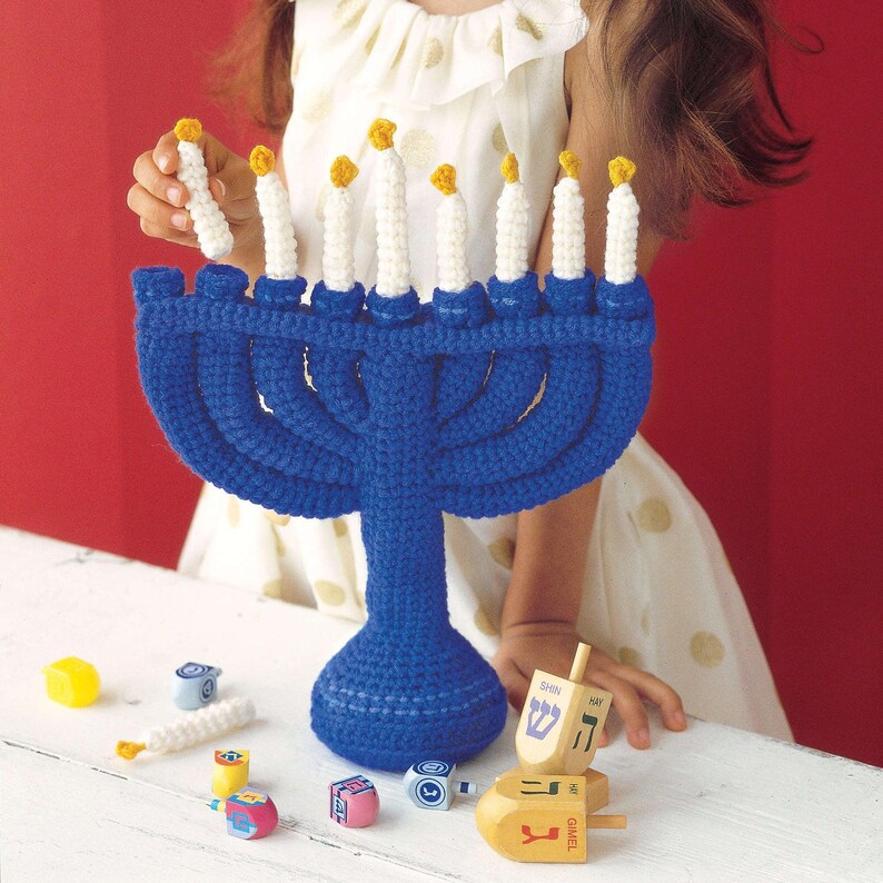Crochet Menorah Amigurumi Pattern Digital PDF Automatic Immediate ...